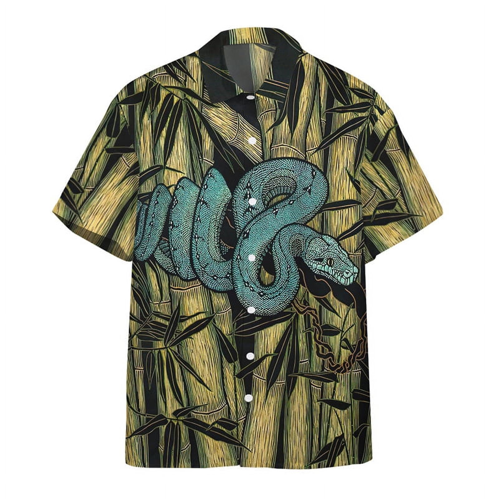 Animal 3d Printed Leopard Snake Skin Hawaiian Shirt For Men Women ...
