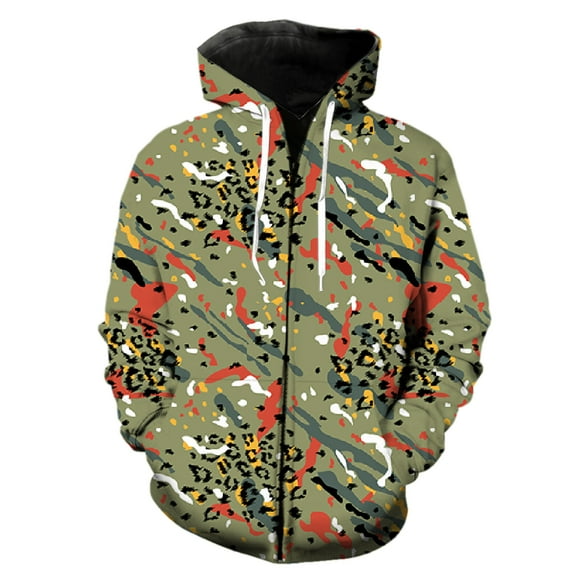 Animal Abstract Texture Men's Zipper Hoodie Funny Spring Fashion Teens ...
