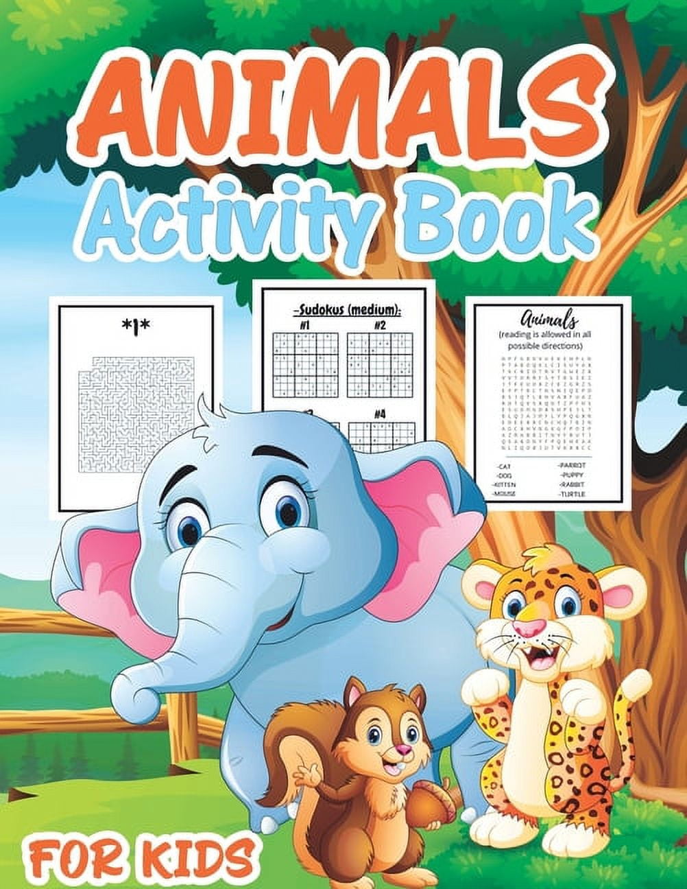 Animal Activity Book for Kids: A Fun Kid Workbook Game For Learning ...