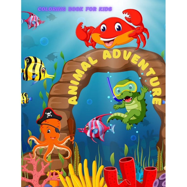 animal adventure coloring book