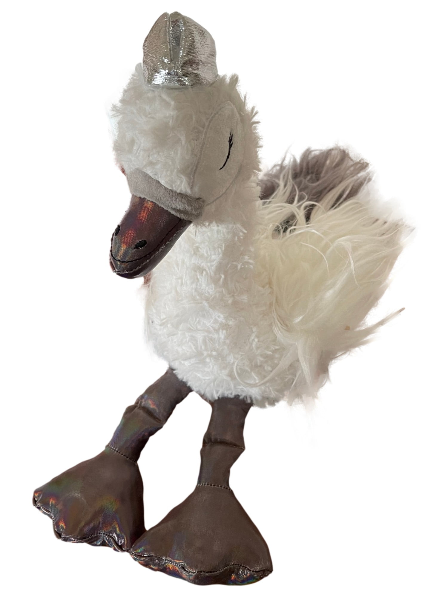 Animal Adventure Plush Fuzzy White Swan 10 inch Long Legged Stuffed ...