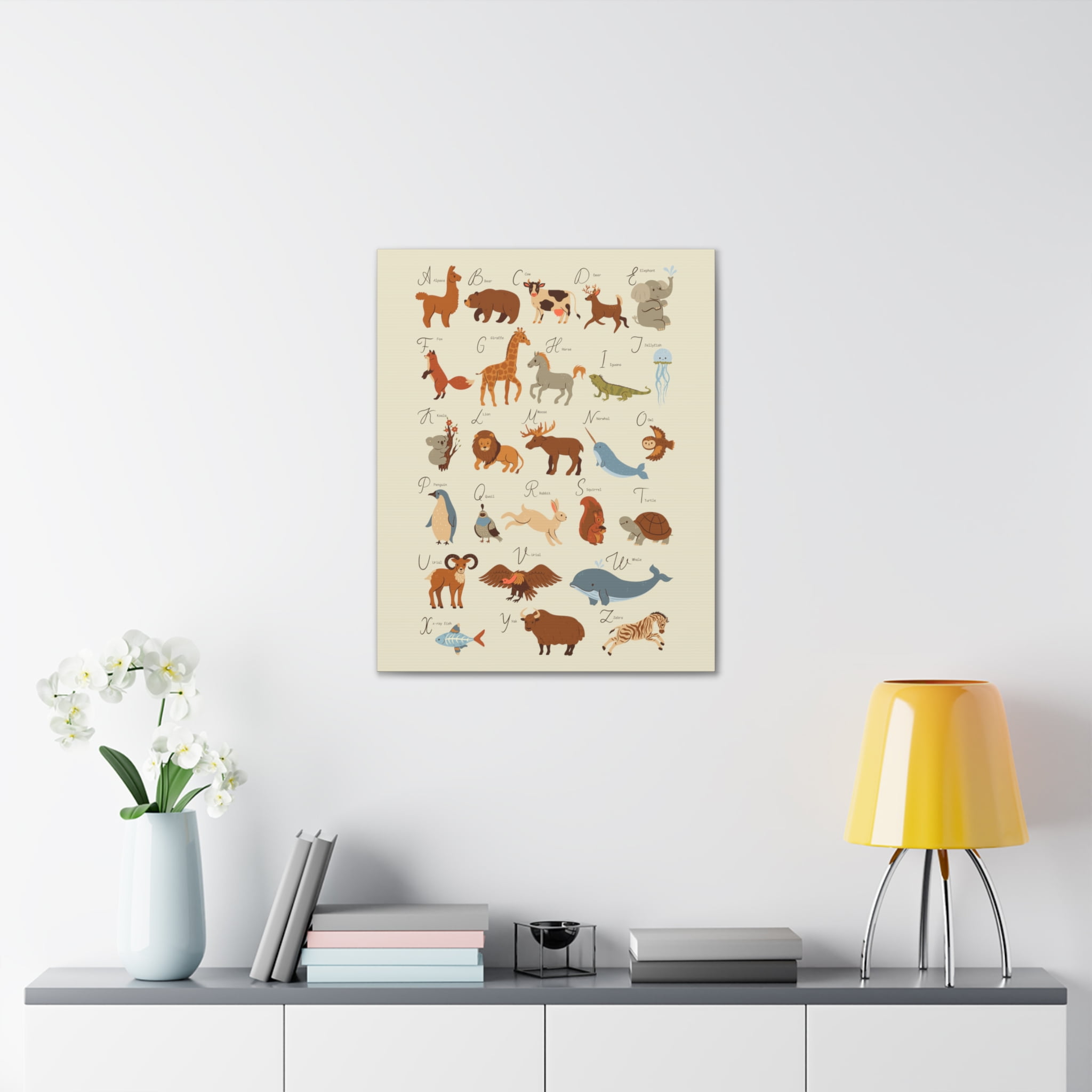 Animal Alphabet ABC Sign on Canvas - Walmart.com