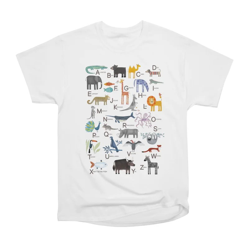 Animal Alphabet ABC T-Shirt Tee Gift For Him Merch For Her Apparel For ...