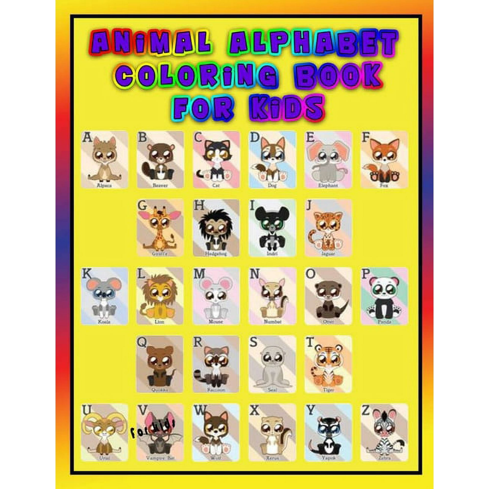 Animal Alphabet Coloring Page