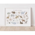 Animal Alphabet Poster Nursery Wall Art Educational Abc Poster Kids ...