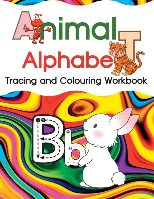 Animal Alphabet: Tracing and Colouring Workbook, (Paperback) - Walmart.com
