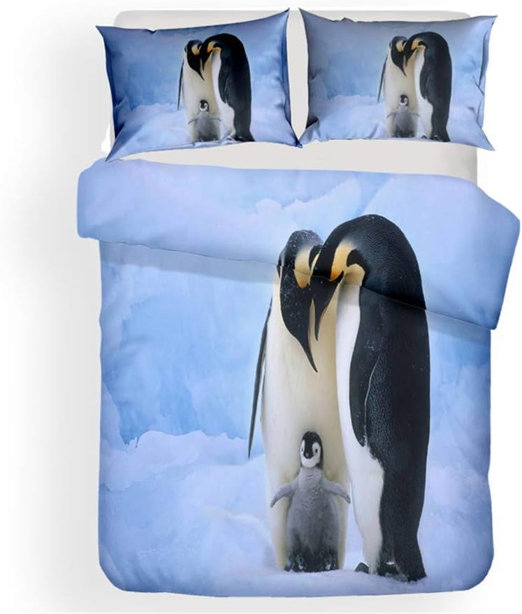 Animal Antarctic Penguin Duvet Cover Bedding Set, Duvet Cover and ...