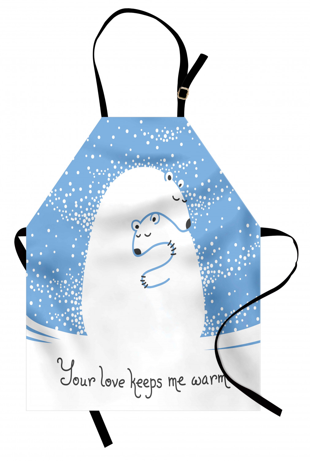 Animal Apron Mother Polar Bear Hugging Her Baby in the Snow North ...