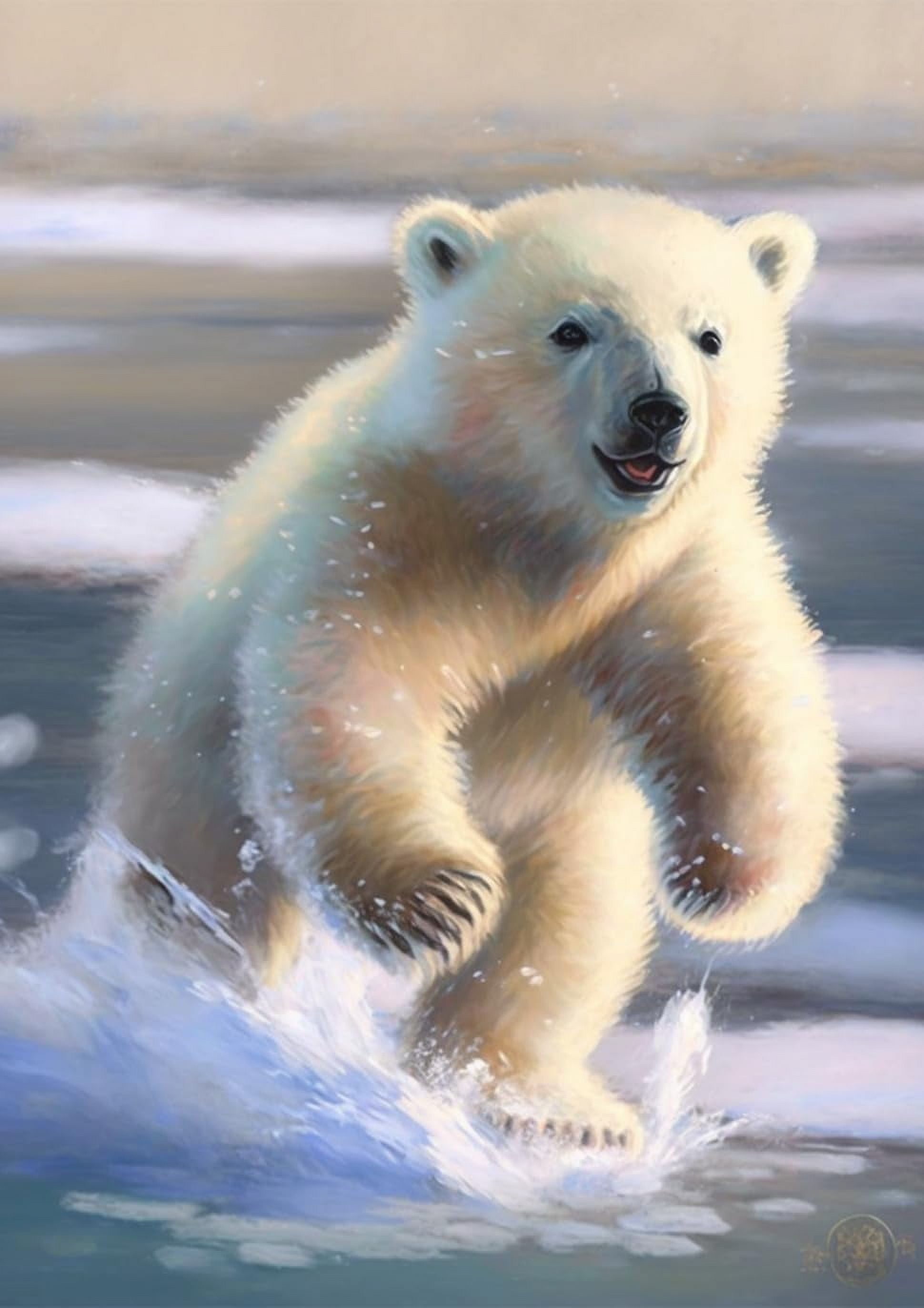 Animal Art Jigsaw Puzzle 35 Pieces,Polar Bear Cub Puzzles for Adults ...