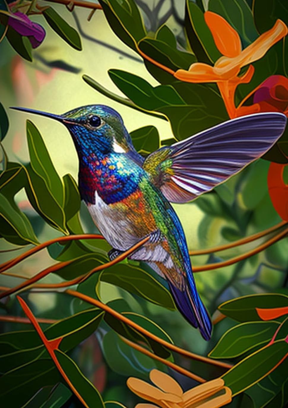 Animal Art Jigsaw Puzzle ,Beautiful Hummingbird Puzzles for Adults ...