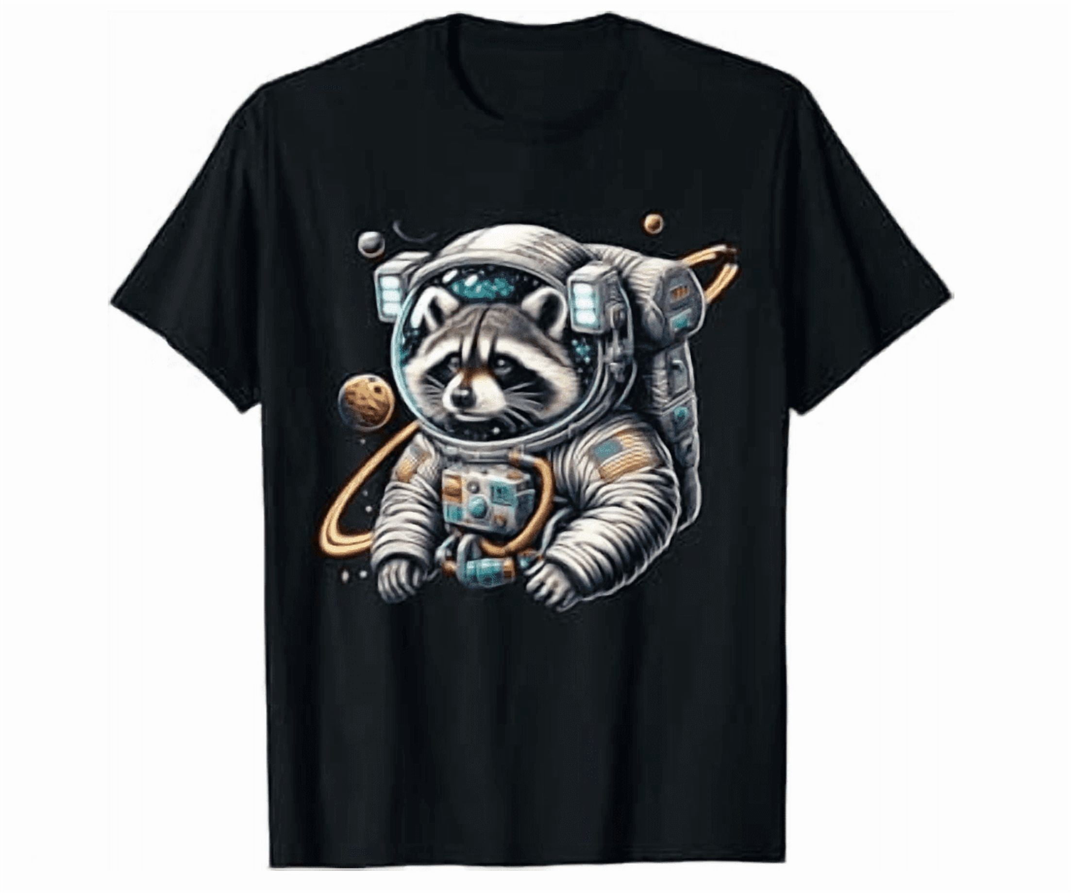 Animal Astronaut Floating In Space Stars Planets Animal Shirt - Walmart.com