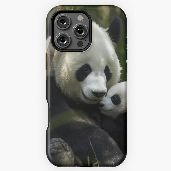 Animal Baby Series Panda Cute Wildlife iPhone Case 11 12 13 14 15 16 17 ...