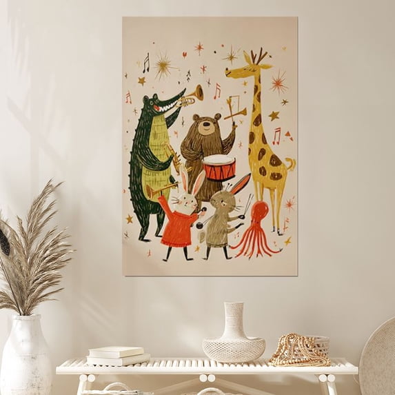 Animal Band Nursery Wall Art Poster Full Size 24''x36''-The Future Box ...