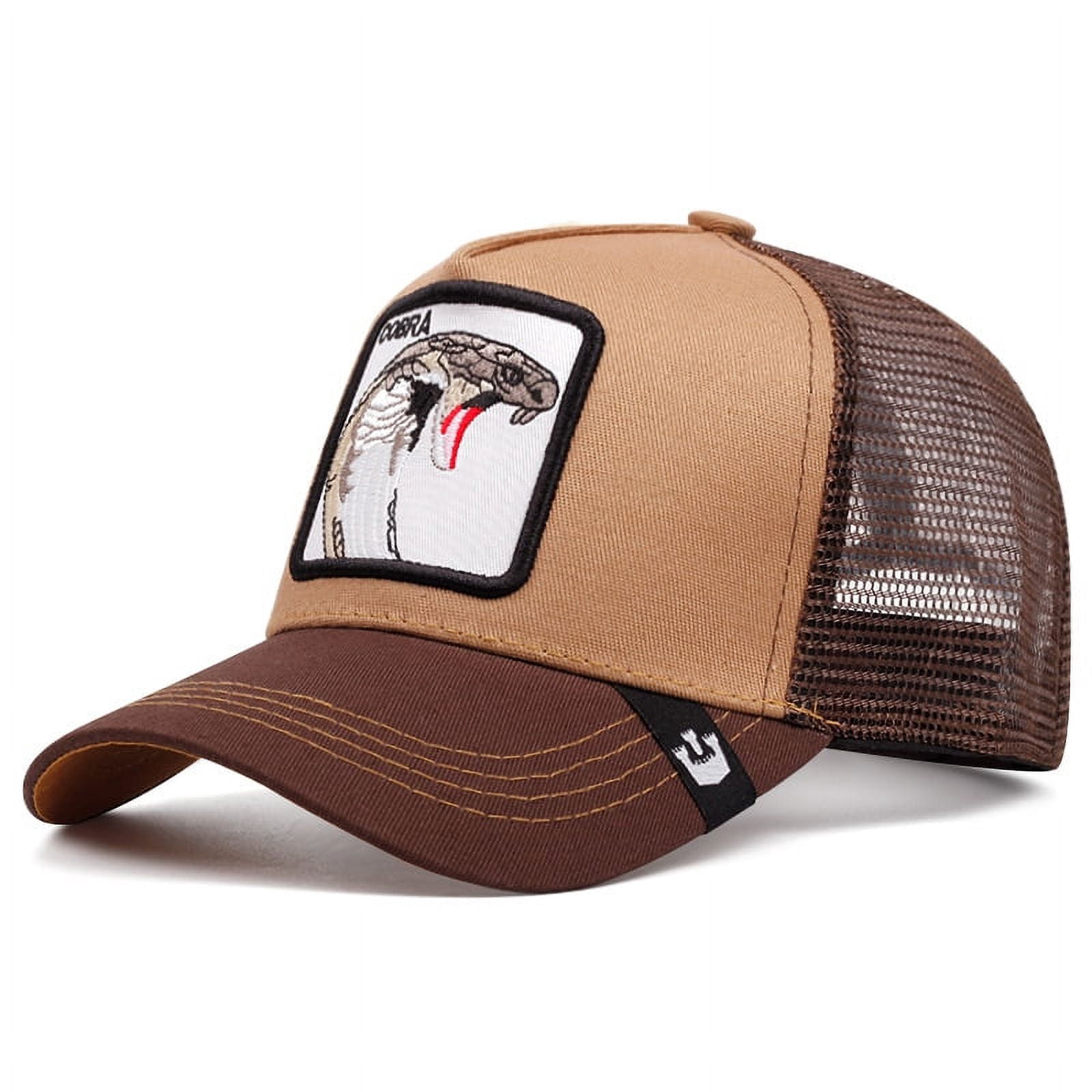 Animal Baseball Cap Cartoon Mesh Embroidered Trucker Hat Mesh Cap ...