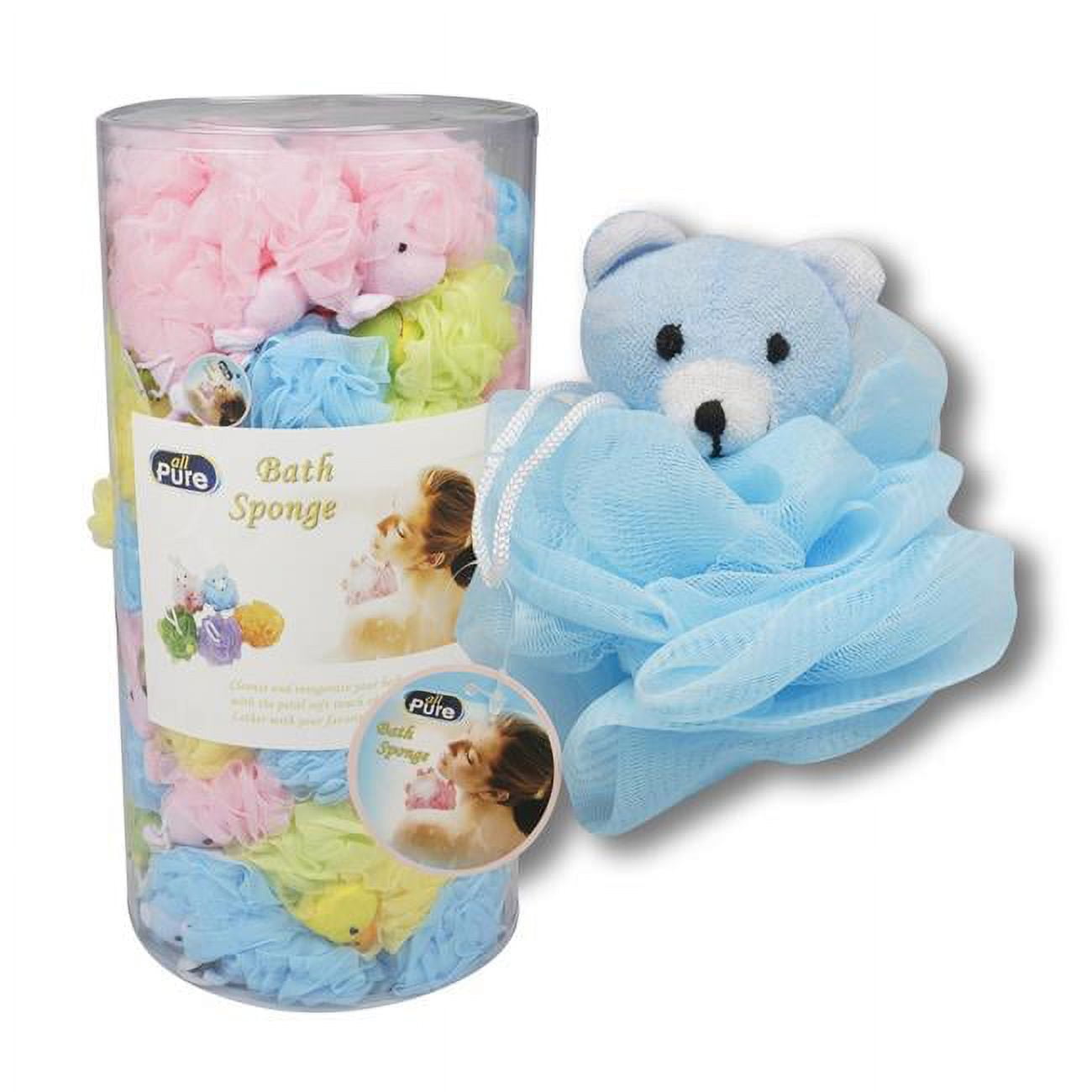 Animal Bath Sponge with Rope, Assorted Color - Case of 72 - Walmart.com