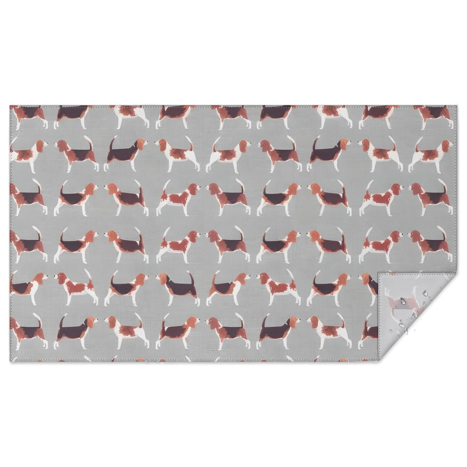 Animal Beagle Cute Dog Rectangle Tablecloth 60"x102",Waterproof ...