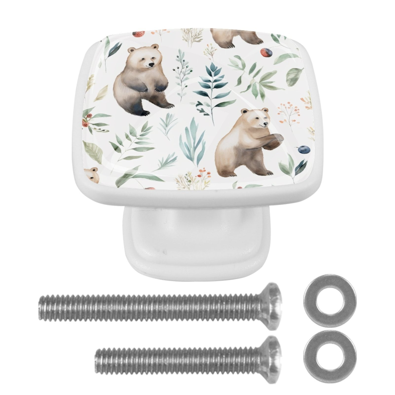 Animal Bear Leaves Cabinets Door and Drawers Knobs Pulls,Furniture Handles Hardware for Kitchen ...
