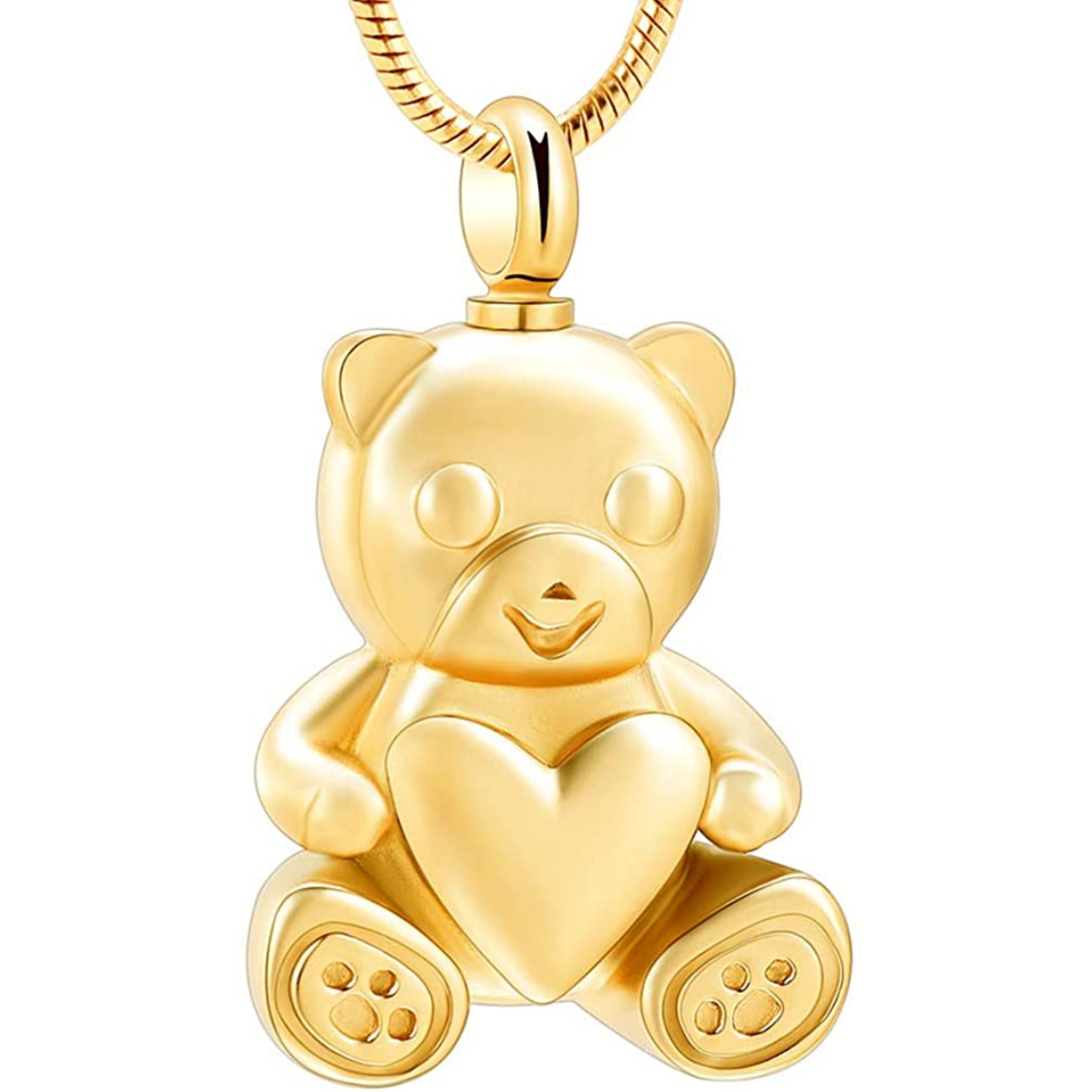 Teddy Bear Cremation Urn Nekclaces Ashes Jewelry for Men Women Heart ...