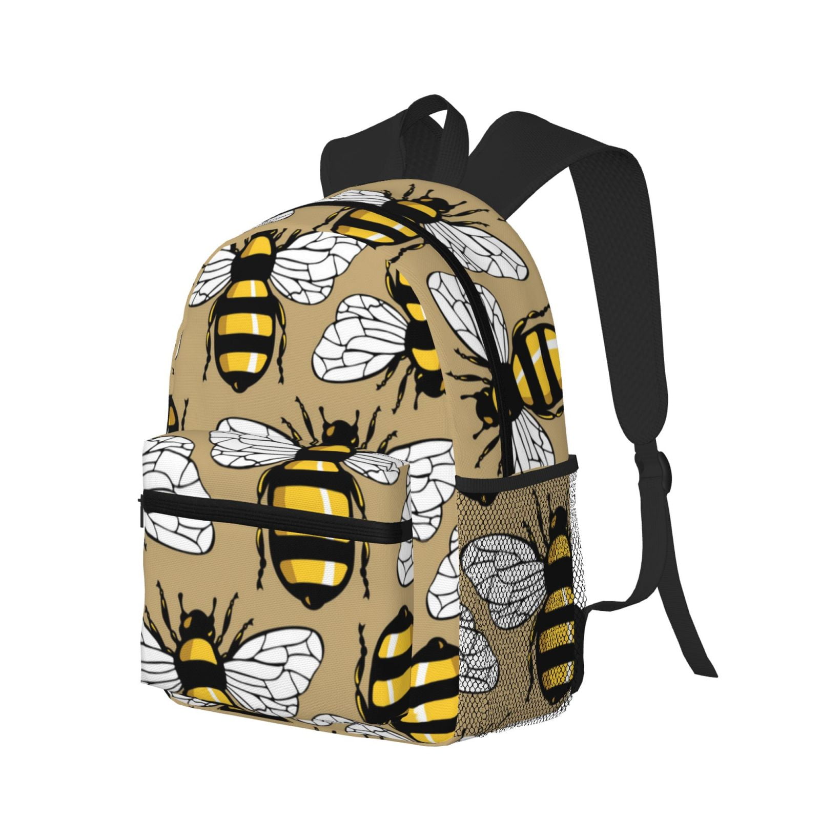 Animal Bee Print Backpack Casual Bookbag Lightweight Large Capacity ...