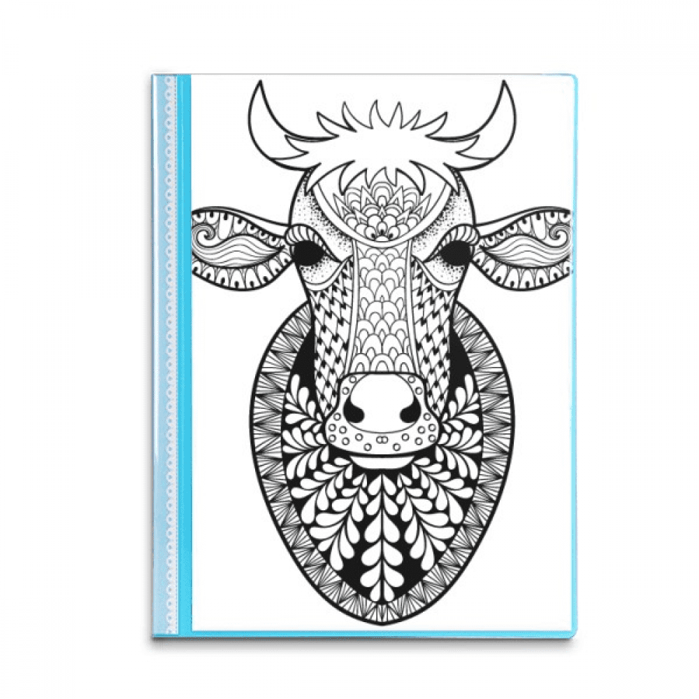 Animal Big Cow Picture Art Deco Fashion Book Sheet Protectors Portfolio ...