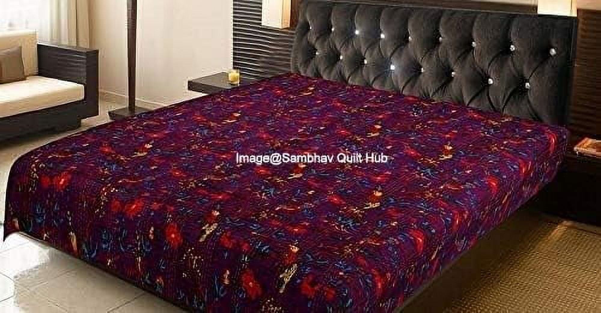 Animal Bird Reversible Bedspread Pattern Gudri Pure Cotton Kantha Style ...
