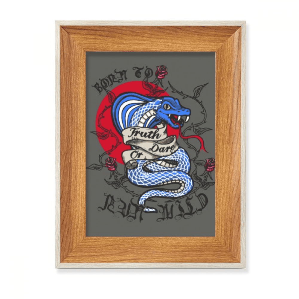 Animal Bite Snake Combination Pattern Desktop Wooden Photo Frame ...