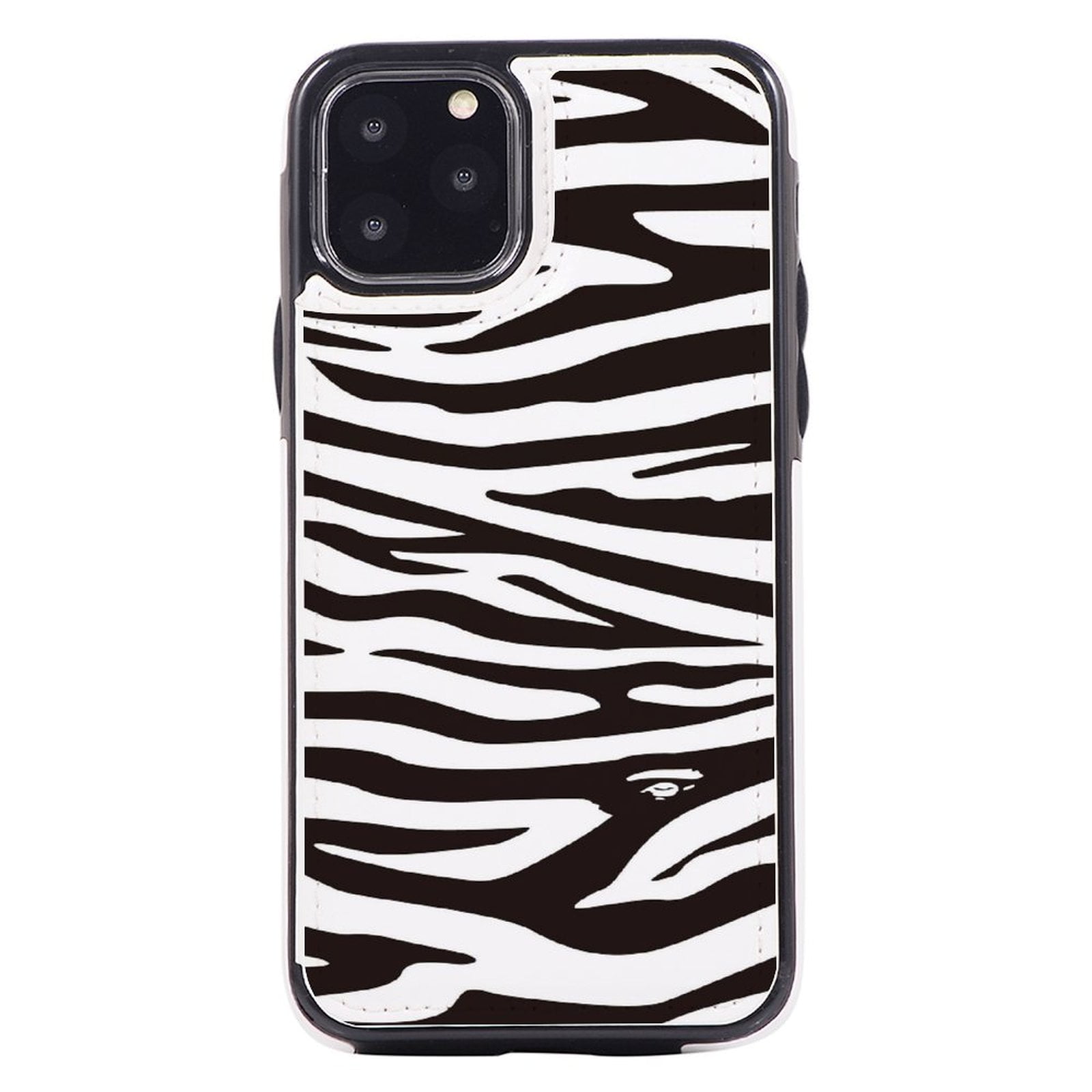 Animal Black And White Zebra Pattern Leather Wallet Case for iPhone 16 15 14 13 12 11 Pro Max ...