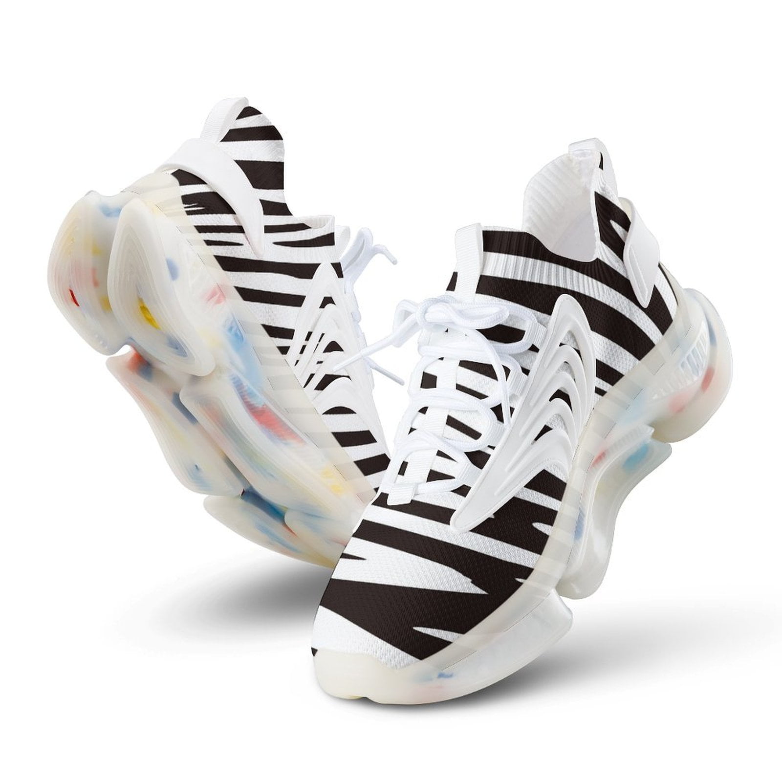 Animal Black And White Zebra Pattern Walking Shoes for Men Woman ...