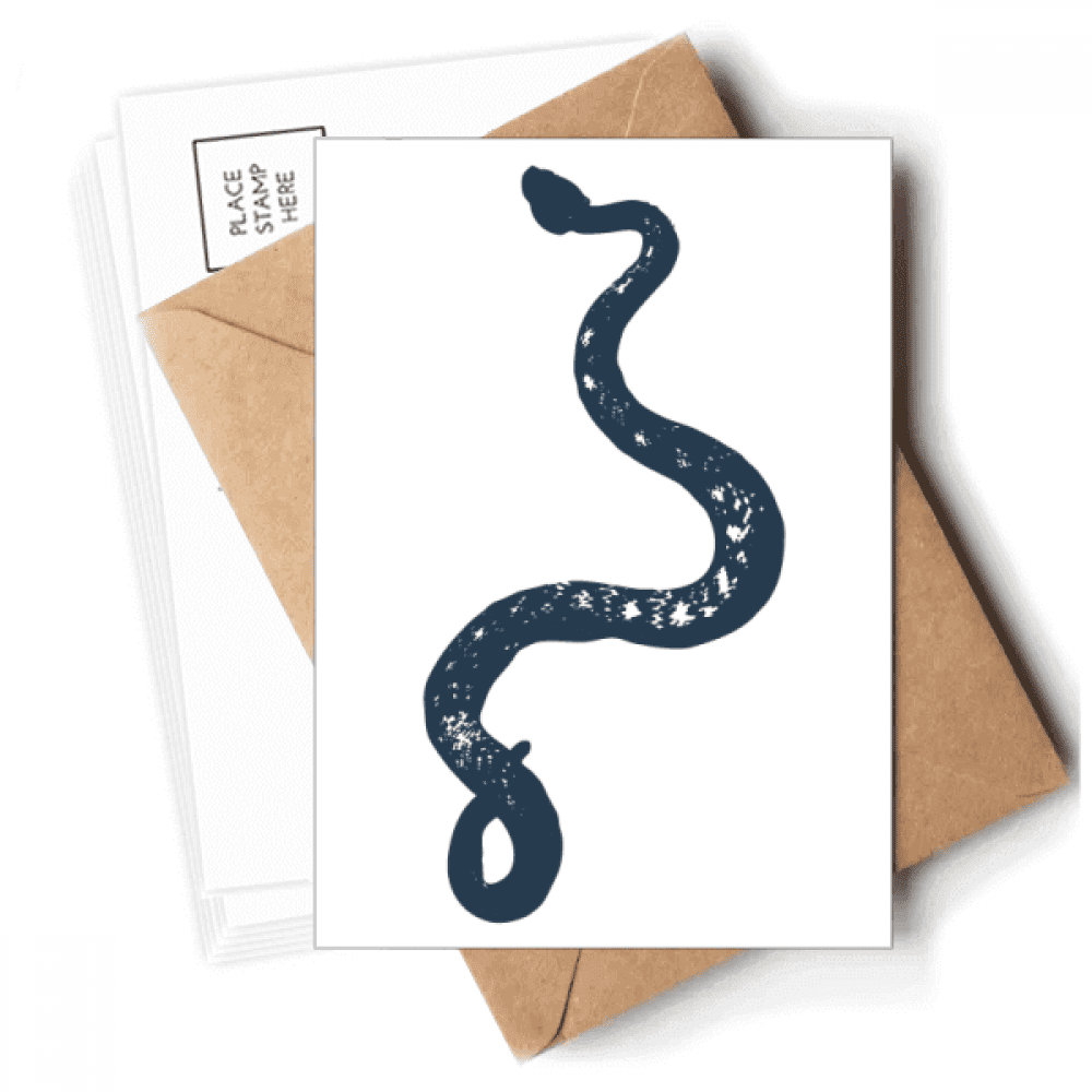 Animal Black Snake Sketch Pattern Postcards Envelopes Blank Note Cards ...