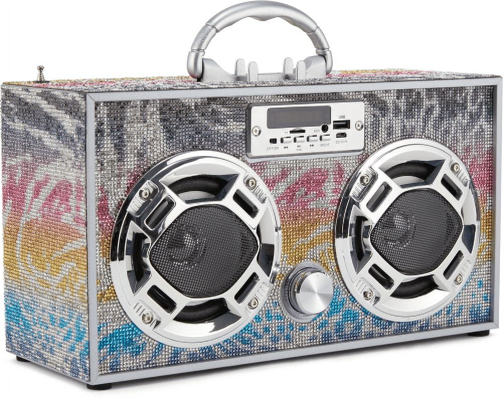 Animal Bling Bluetooth Boombox (BB-Animal Bling) - Walmart.com