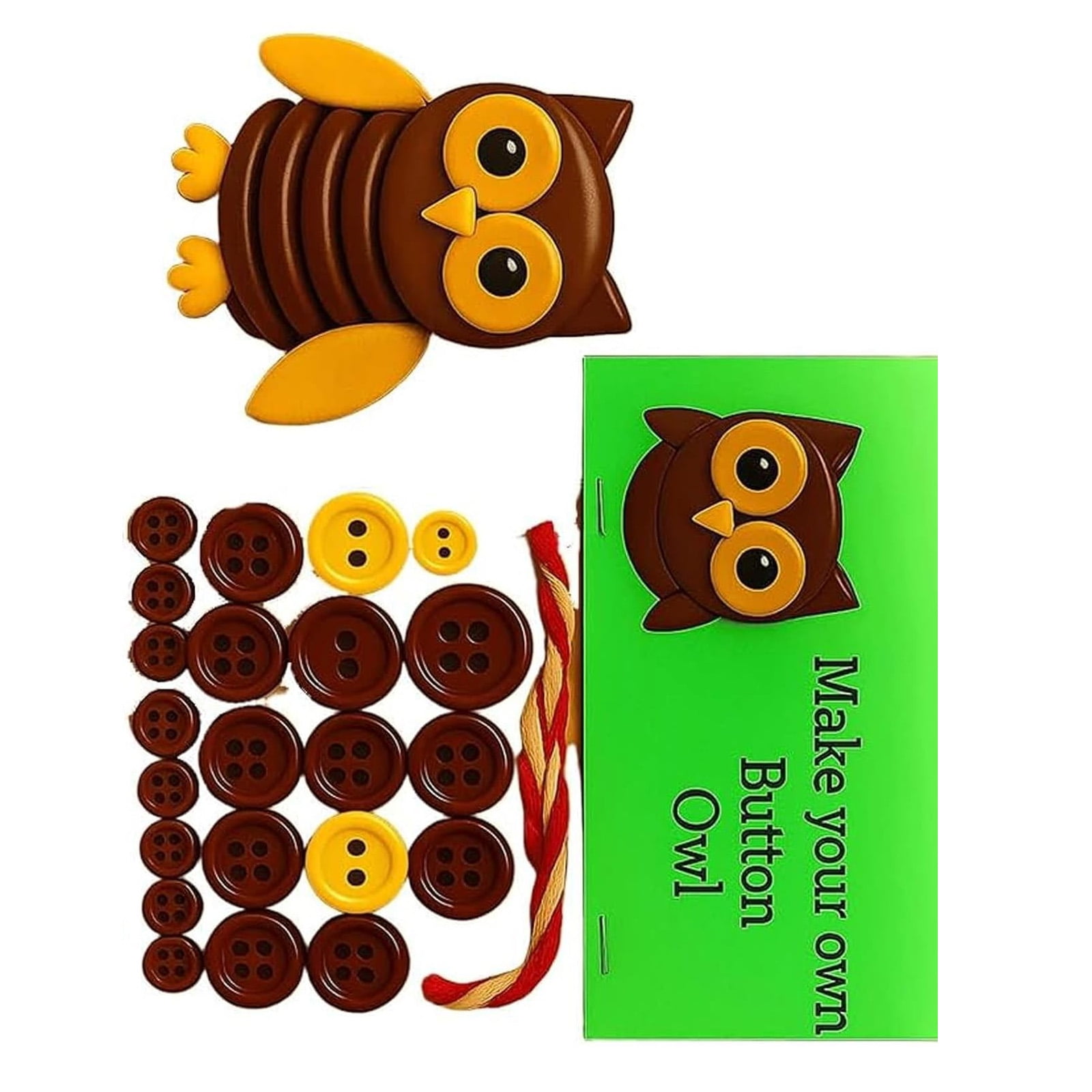 Animal Button Craft Set Complete Supplies for Handmade Ornament Art ...