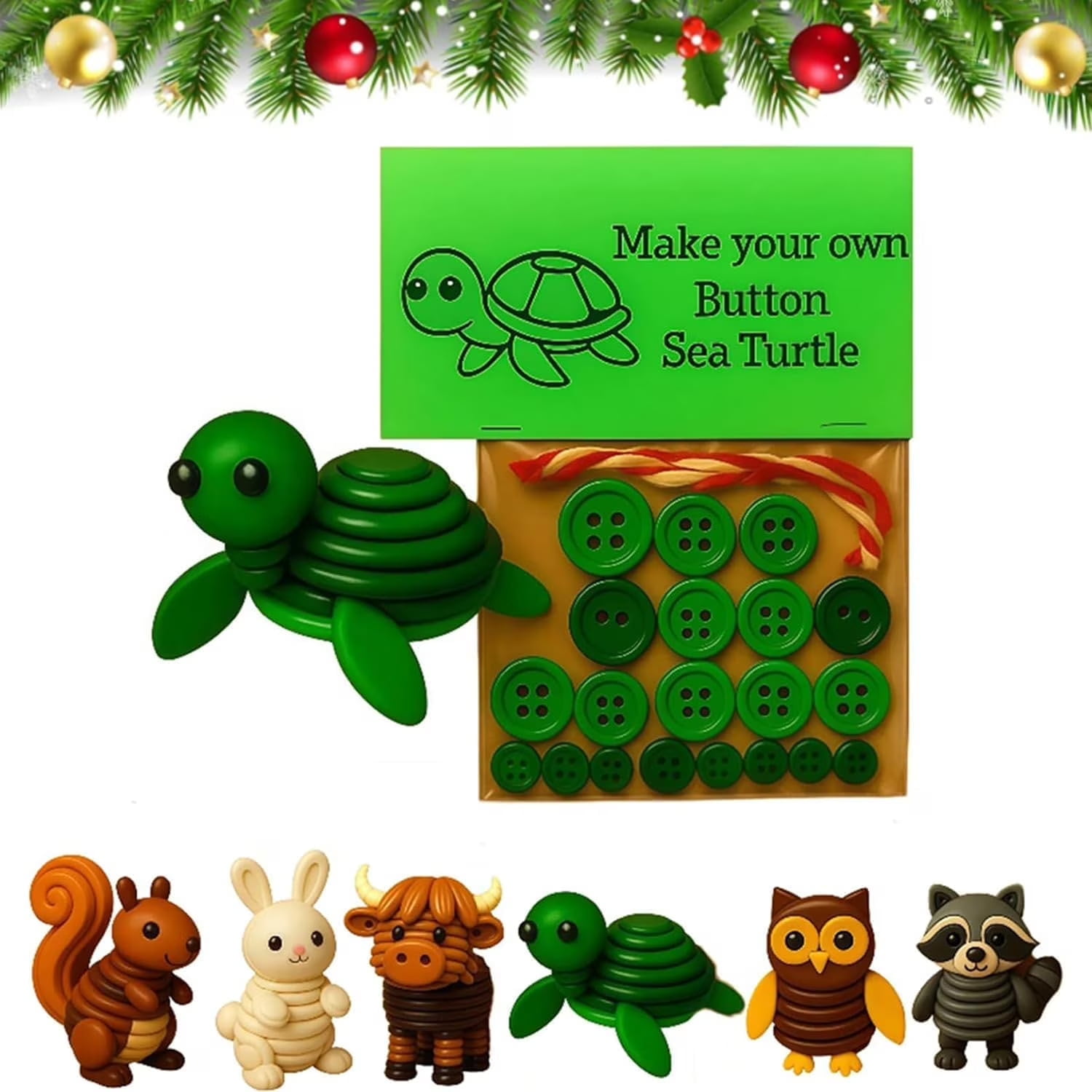 Animal Button Decoration Kit, Animal Buttons, Turtle DIY Highland ...