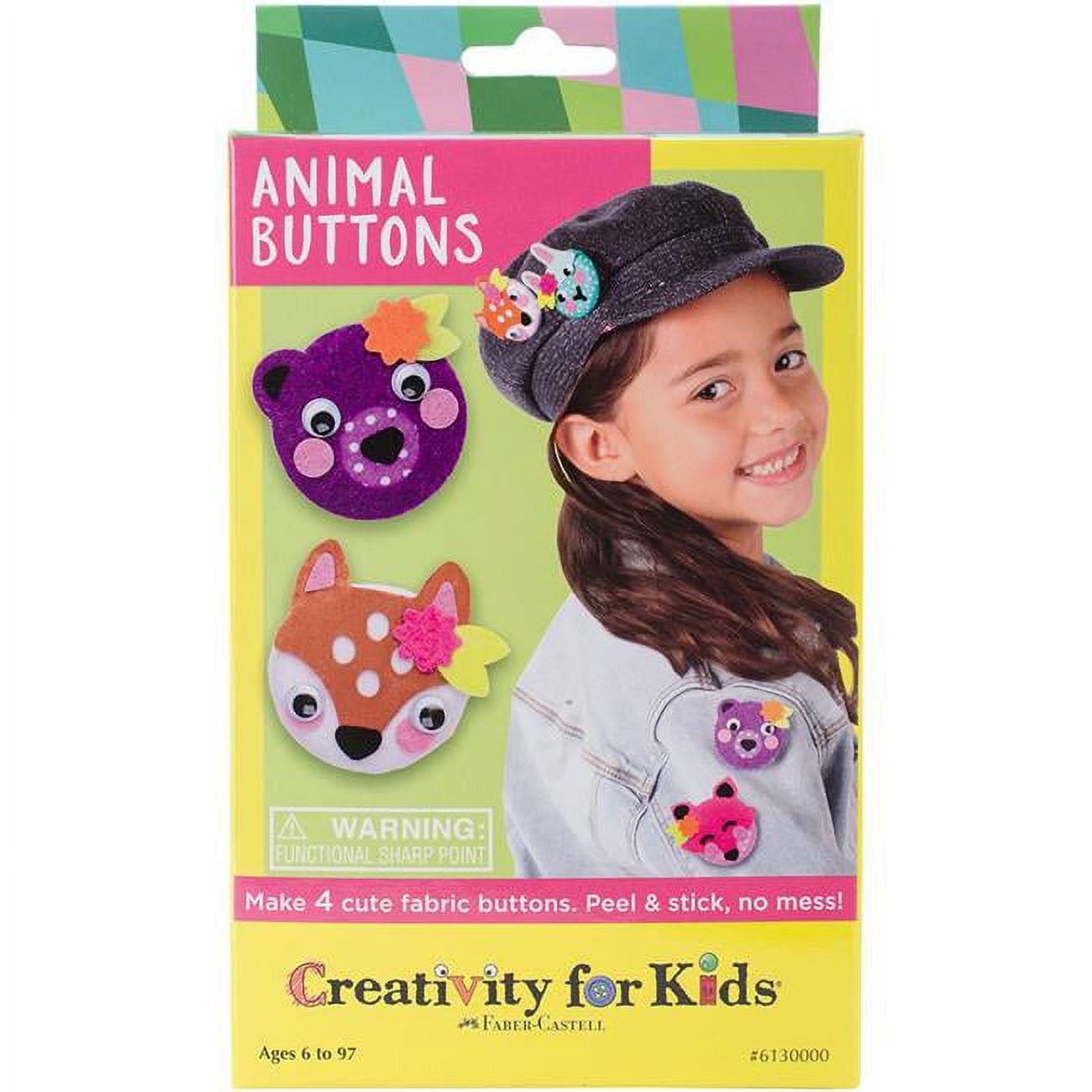 Animal Buttons - Craft Kit by Creativity For Kids (6130) - Walmart.com