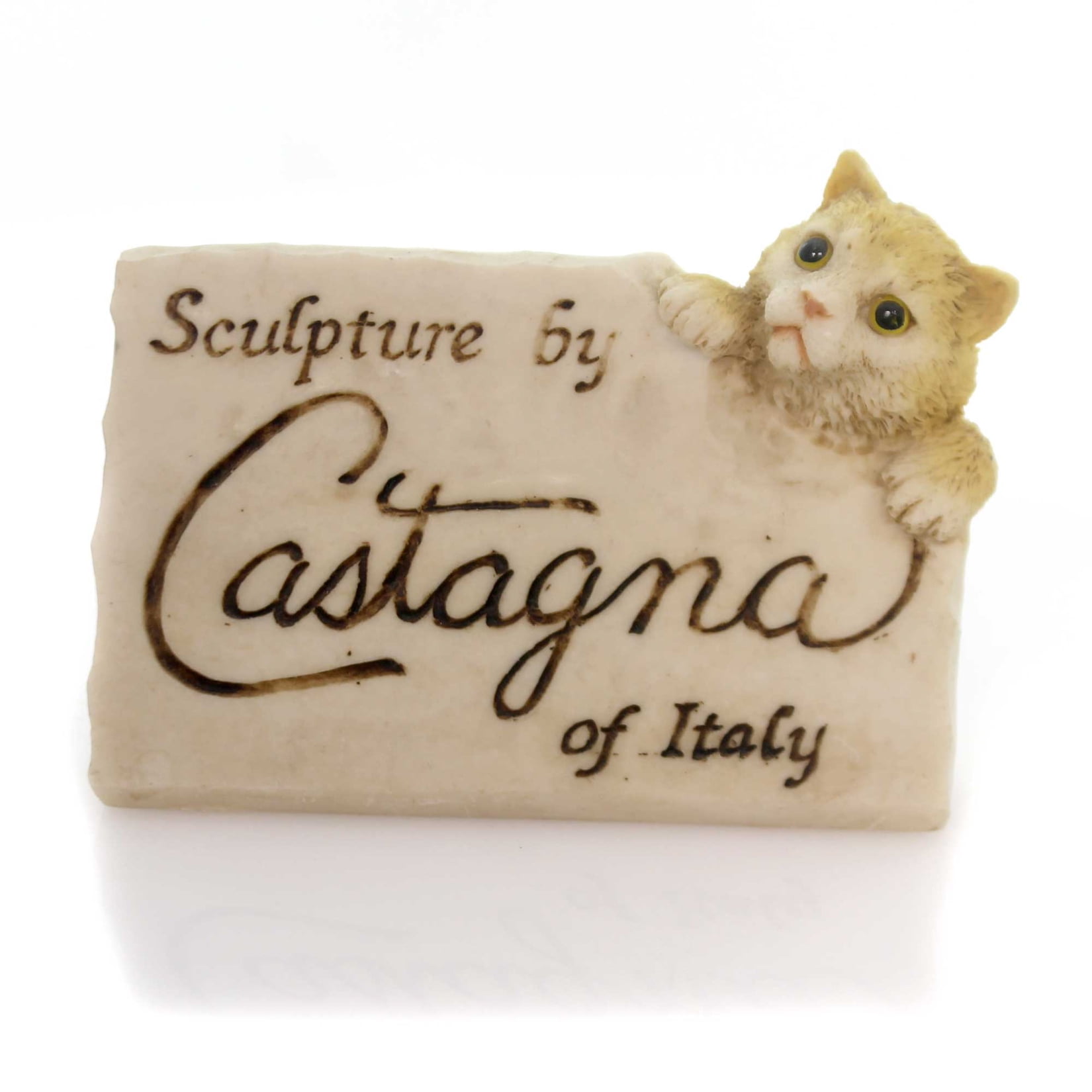 Animal Castagna Sculpture Display Sign Stone Italy Cat Kitten 1285 ...