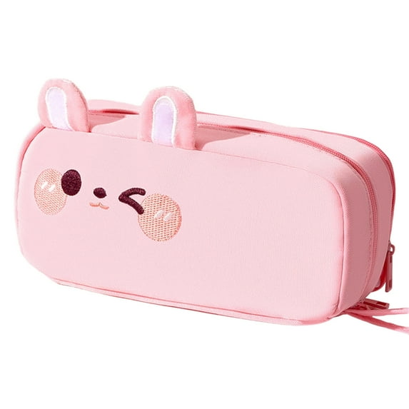 Animal Canvas Pencil Case High Capacity Pencil pouch Multi Compartments ...
