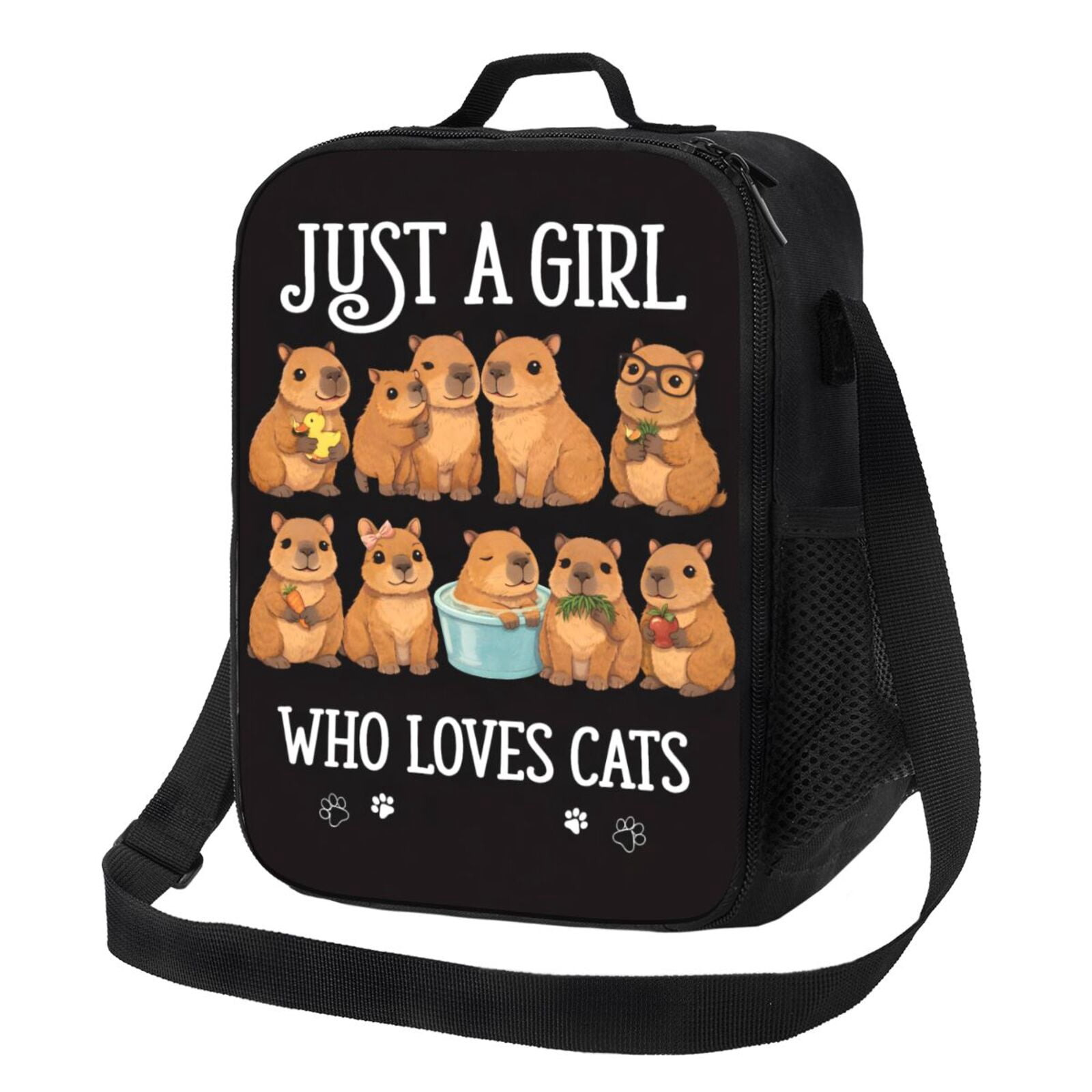 Animal Capybara Lovers Lunch Bag Insulated Thermal Box with Shoulder ...