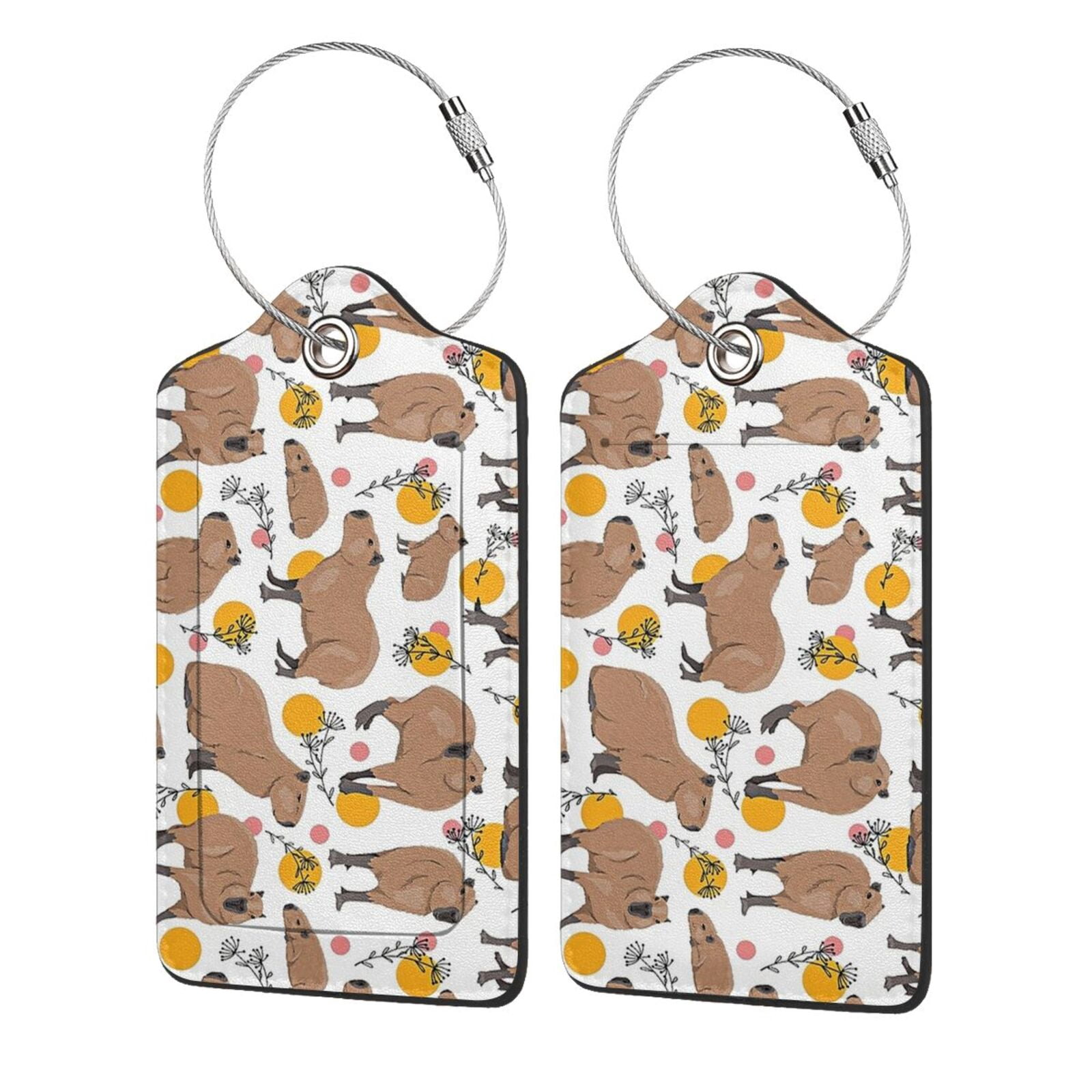 Animal Capybaras Pattern Luggage Tags for Suitcase Tags Identifiers ...