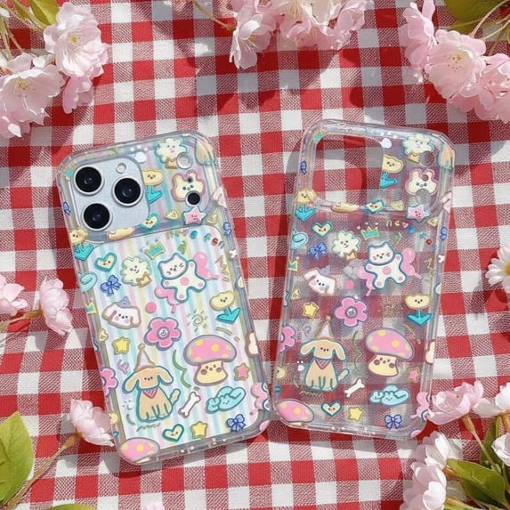 Animal Cartoon Clear Phone Case, Slim Protective Transparent Cover ...