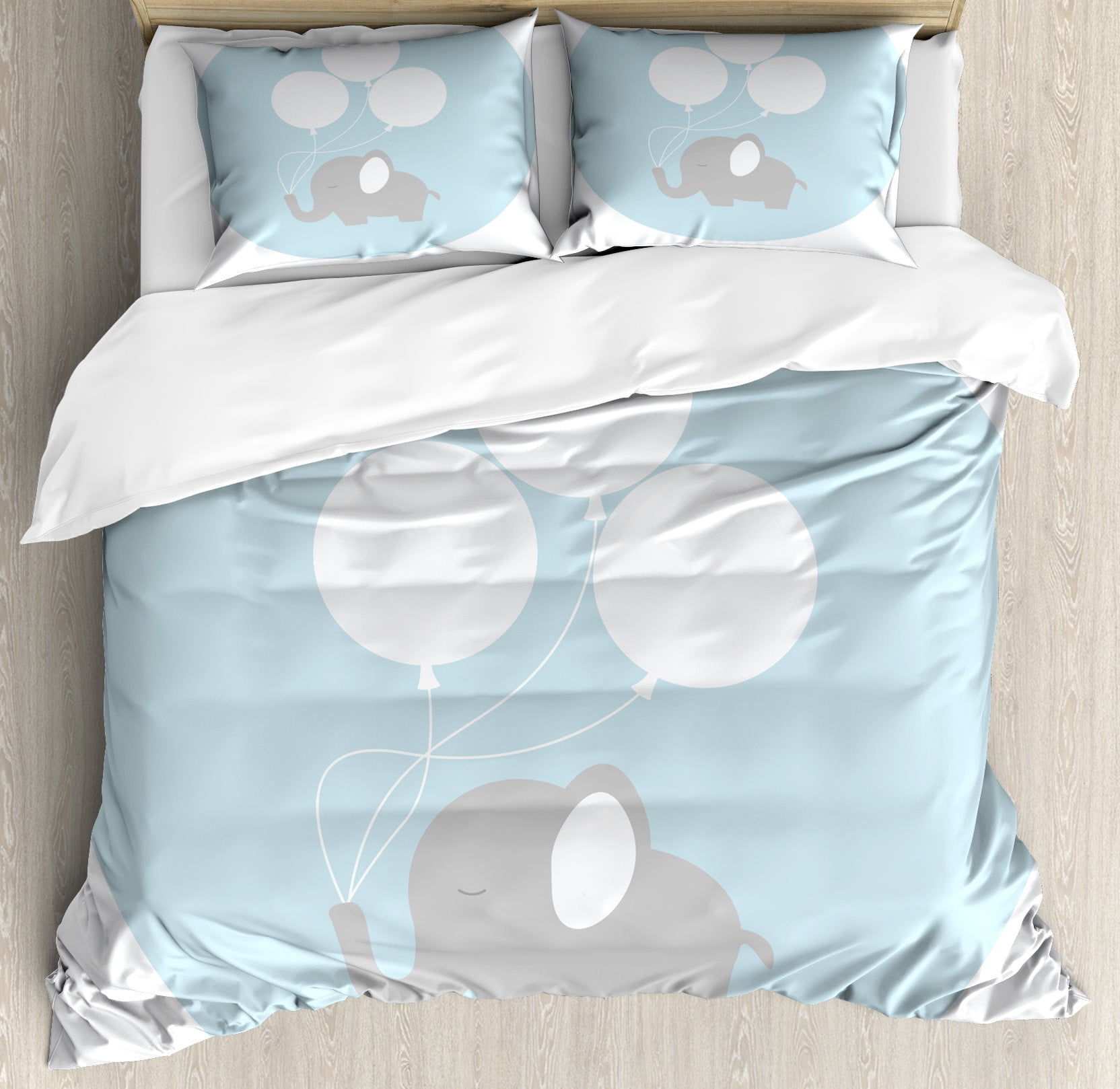 Animal Cartoon Duvet Cover Sets, Little with Big Balloons Happiness ...