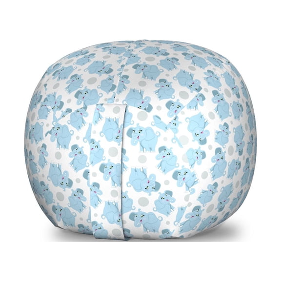 Cartoon Storage Toy Bag Chair, Themed Pattern with Clouds Balloons and ...