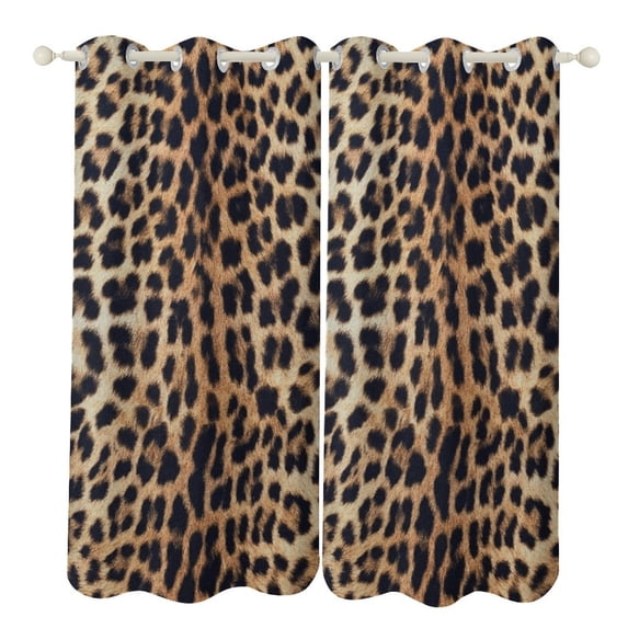 Animal Cheetah Print 2pcs Blackout Curtains For Living Room Bedroom ...