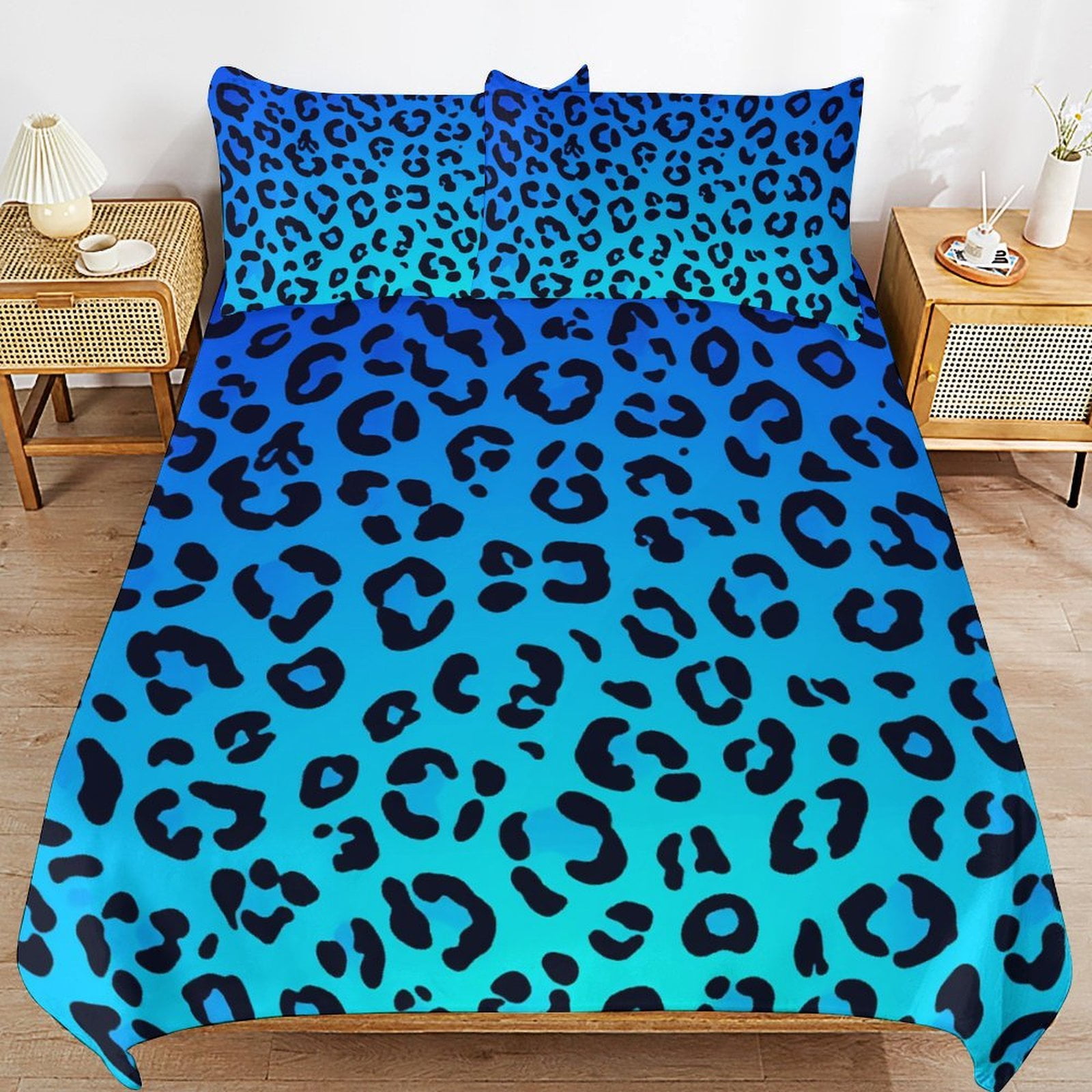 Animal Cheetah Print 3D Duvet Cover 3pcs Set Bedding Set Polyester ...