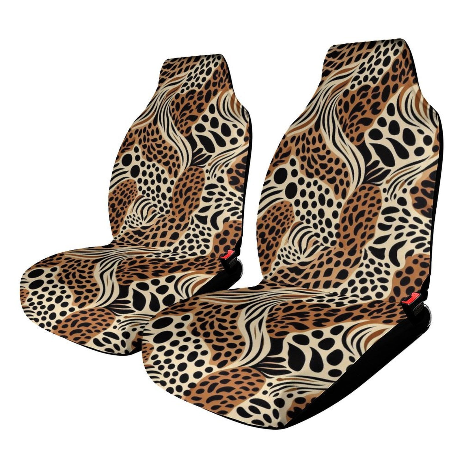 Animal Cheetah Print Car Seat Covers,Universal Auto Front Seats ...