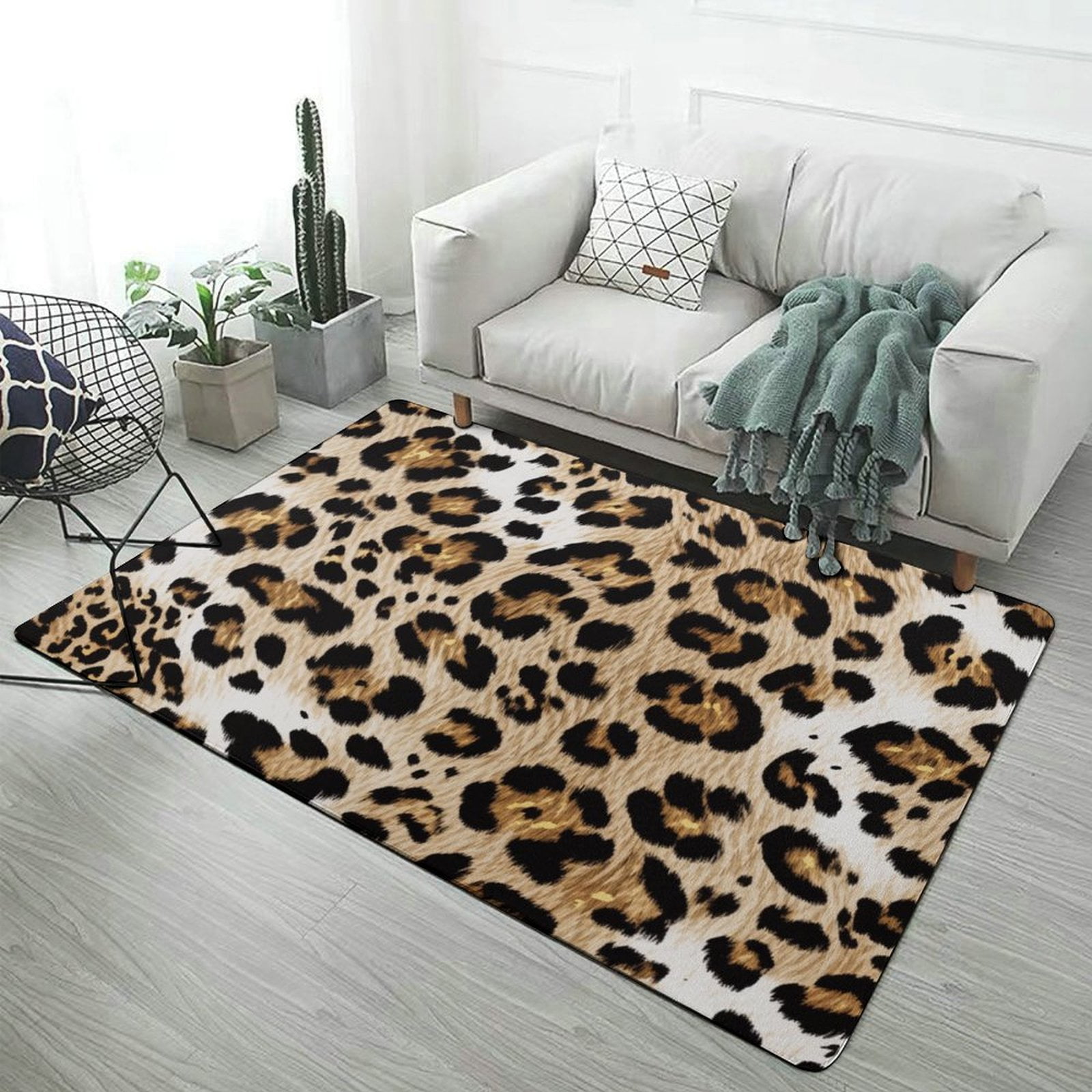 Animal Cheetah Print Carpet for Home Decoration Soft Comfy Rugs for ...
