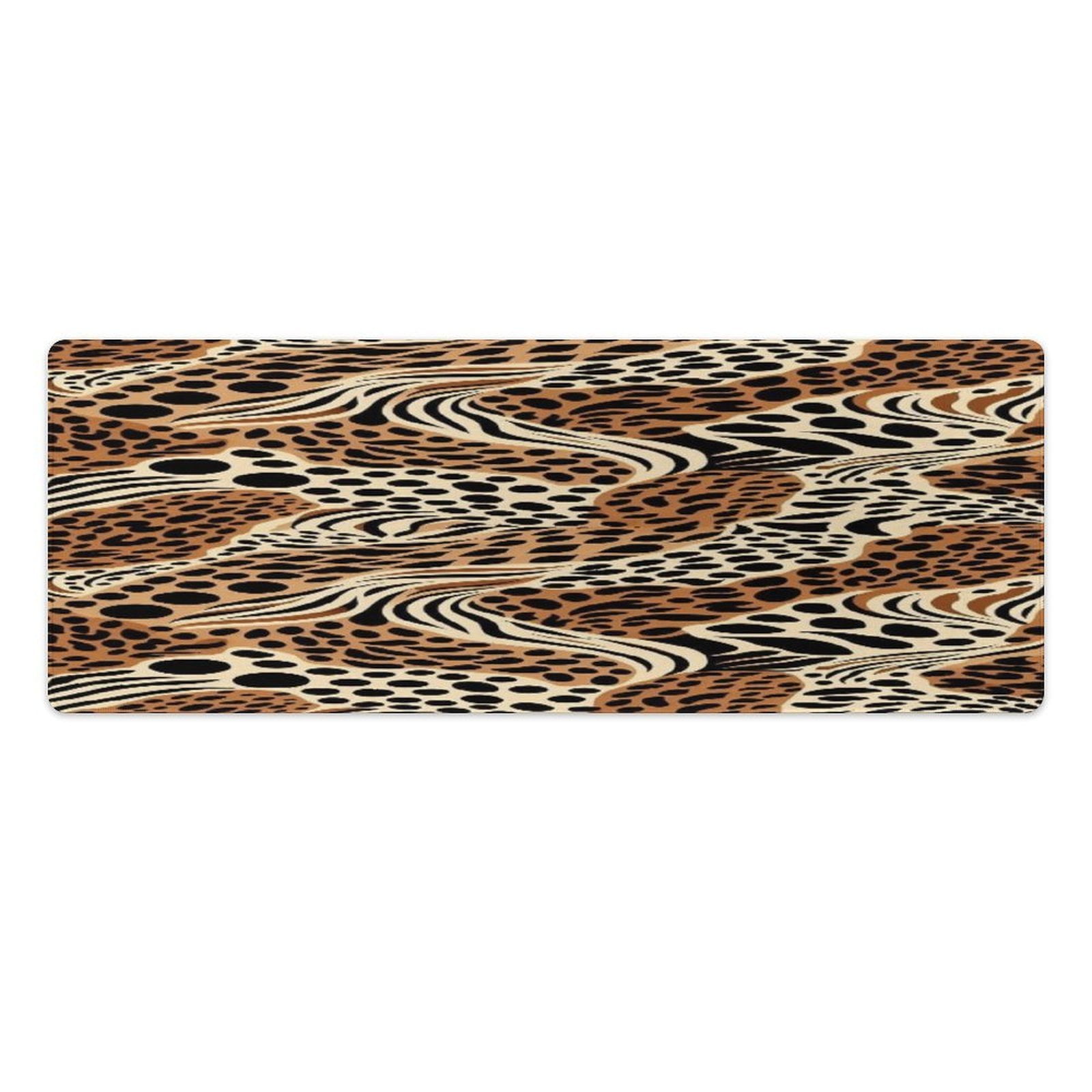 Animal Cheetah Print Kitchen Rugs Pvc Mats Set of 2 Pieces Non Slip ...