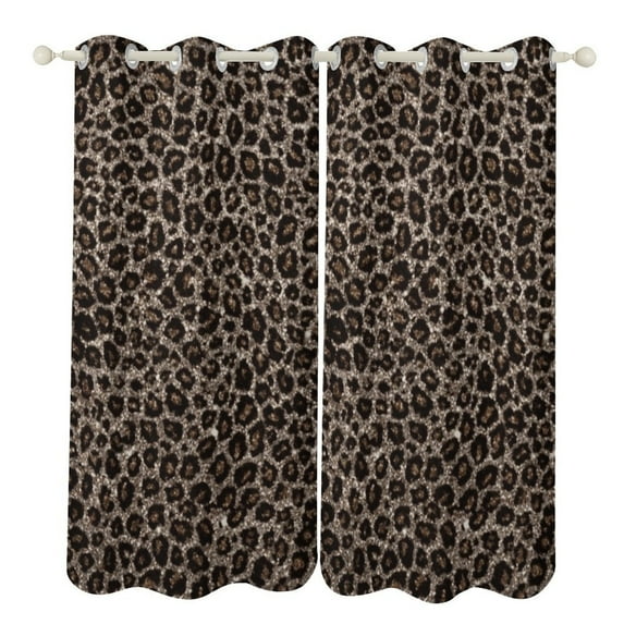 Animal Cheetah Print Window Blackout Curtain 3d Printed Blackout ...