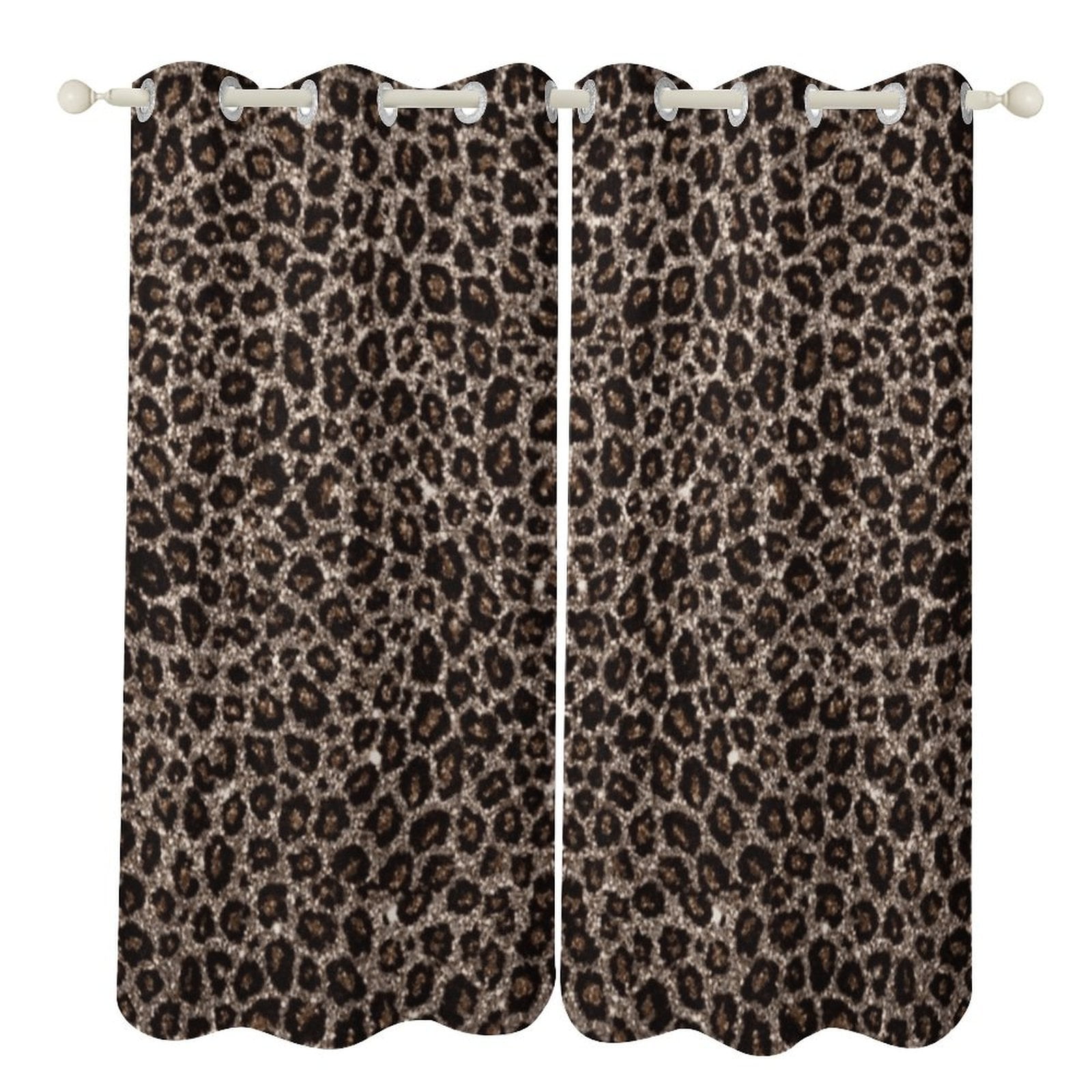 Animal Cheetah Print Window Blackout Curtain 3d Printed Curtain Bedroom ...