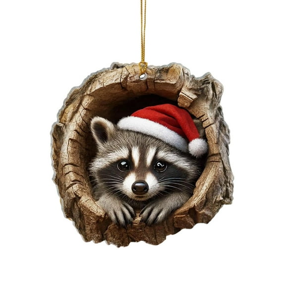 Animal Christmas Ornament, 2D Forest Animal Decorations,Christmas ...