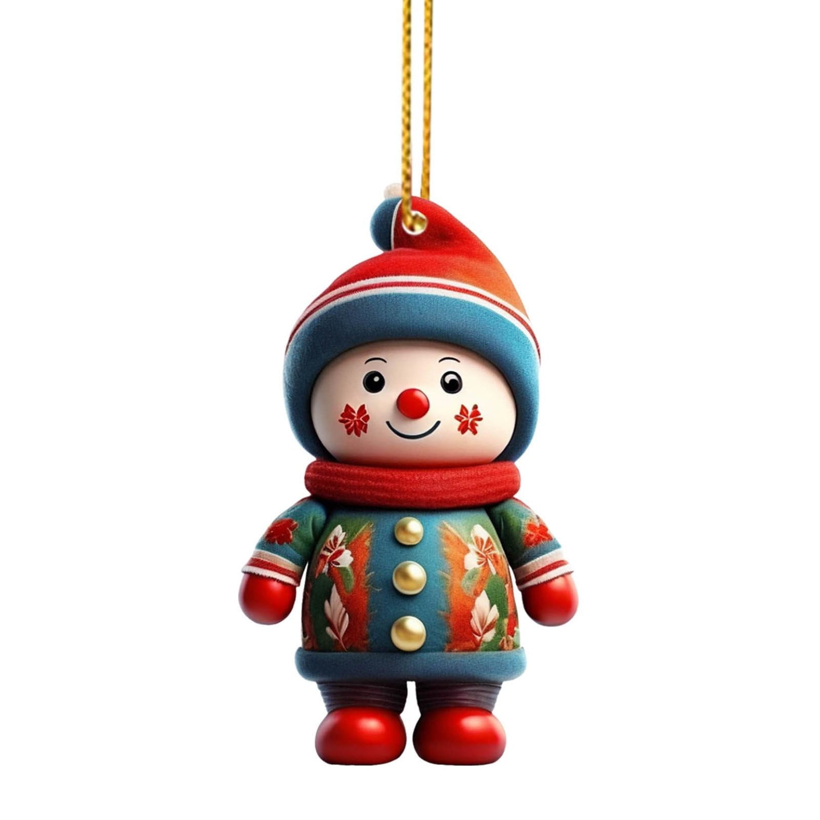 Animal Christmas Ornaments 2D Acrylic Cartoon Christmas Tree Pendant ...