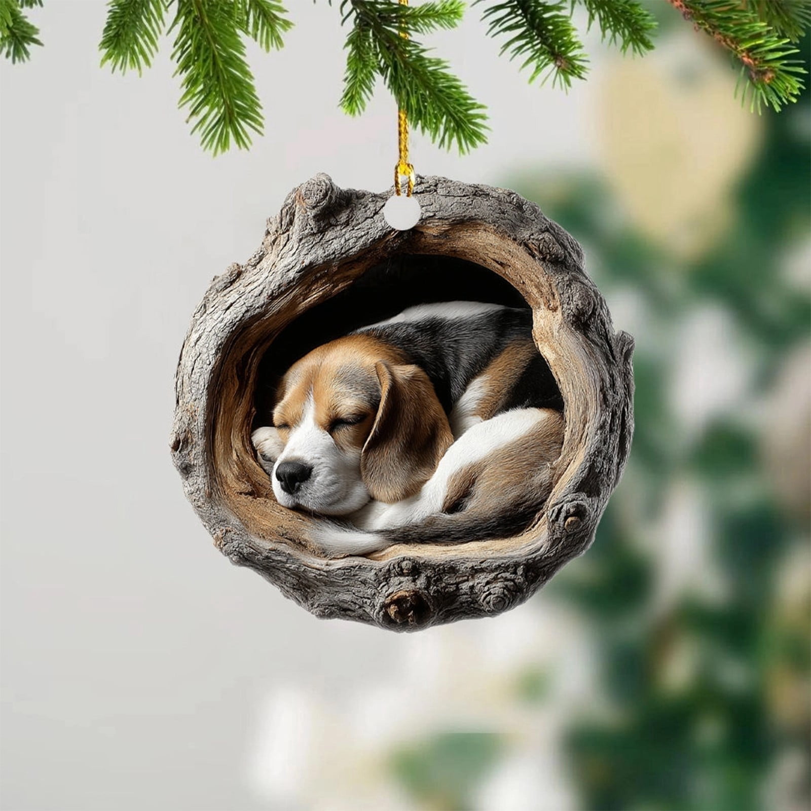 Animal Christmas Ornaments, 2D Acrylic Flat Dog Animal Pendant, Cute ...